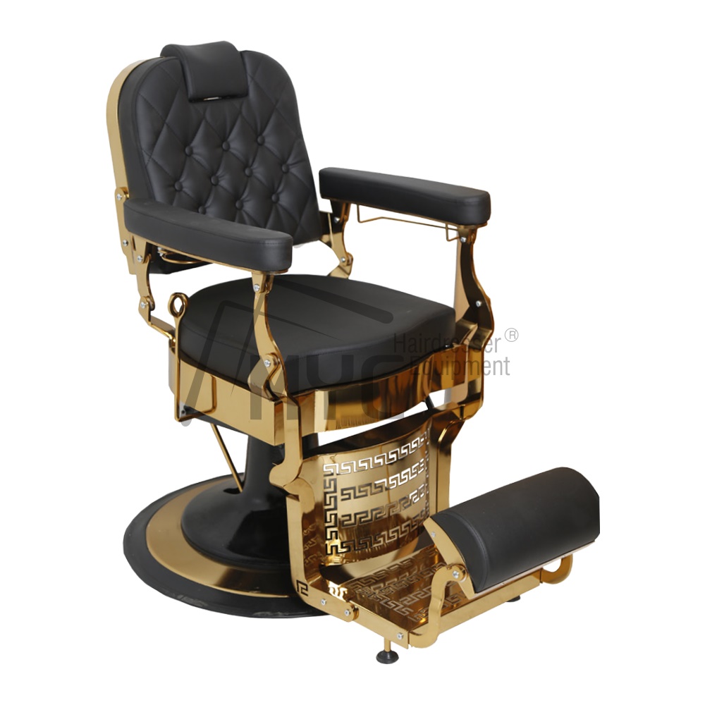 NEON GOLD BARBER CHAİR BARBERSHOP – ALKUR STEEL HAIRDRESSER EQUIPMENT